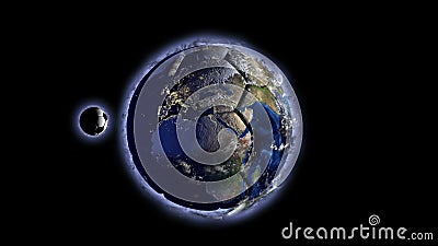 Planet Earth in the Form of a Ball in Space, Maps and Textures Provided ...