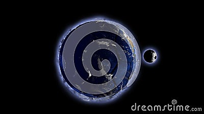 Planet Earth in the Form of a Ball in Space, Maps and Textures Provided ...