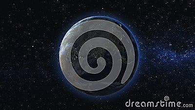 Planet Earth Rotate, Spinning on Its Axis in Space Stock Video - Video ...