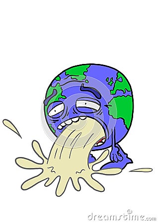 Planet Earth Throwing Up Stock Illustration - Image: 49663103