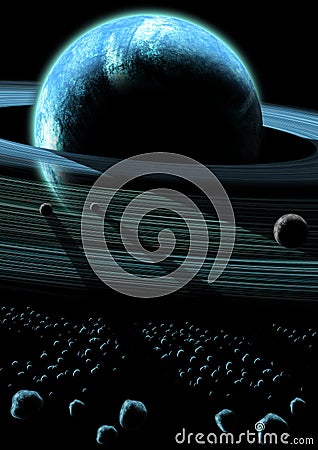 Planetary Ring System Vector Illustration | CartoonDealer.com #4169306