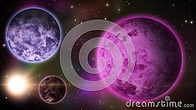 Planets from Another Galaxy. Loop. Stock Footage - Video of astral ...