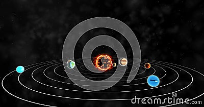 Planets Revolving Around The Sun Royalty-Free Stock Image ...