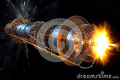 Plasma Propulsion System With Electric Discharge Stock Photography ...