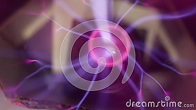 Plasma Static Electricity on a Tesla Sphere. Stock Footage - Video of ...