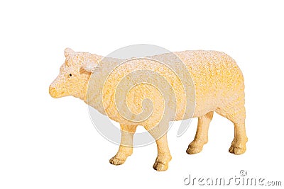 Plastic Toy Sheep On White Isolated Background Stock Photo ...