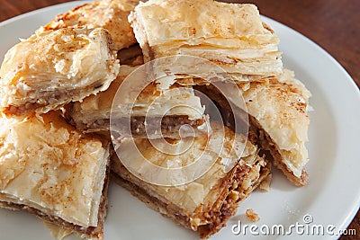 Baklava stock photo. Image of cooking, cake, caloric, fork - 1917526