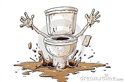Funny Toilet Vector Design Stock Illustration | CartoonDealer.com ...