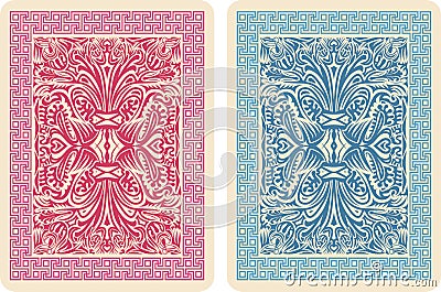 Playing Card Back Designs. Stock Vector - Image: 47836352