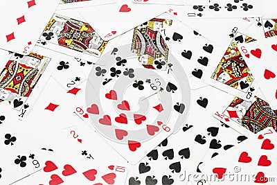 Full Set of Vintage Playing Cards Isolated on White Stock Photo - Image ...