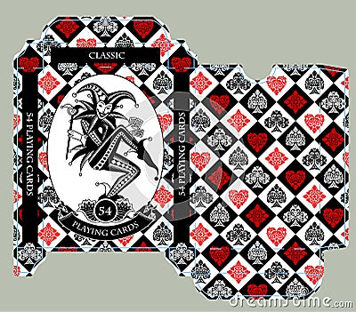 Playing Cards Tuck Box Template Vector Illustration | CartoonDealer.com ...