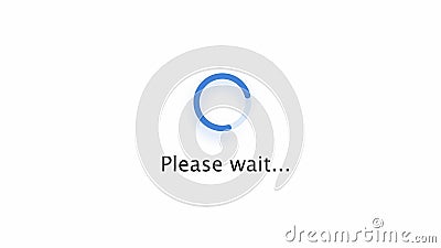 Please Wait Loading Circle on Device Screen Digital Display of Web Page ...