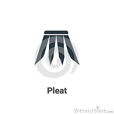 Pleat Vector Icon On White Background. Flat Vector Pleat Icon Symbol ...