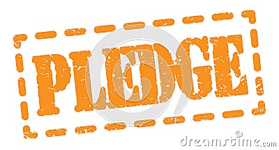 PLEDGE Text Written On Orange Stamp Sign Royalty-Free Stock Photo ...