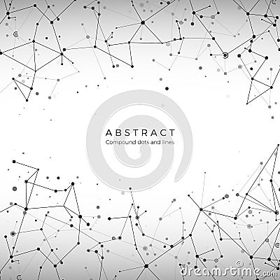 Plexus Array Pattern. Particles, Dots And Lines. Digital Mesh Big Data Concept. Element Of ...