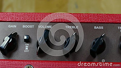 Dolly Across Control Panel on Guitar Amp Stock Footage - Video of ...