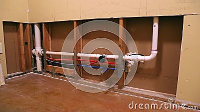 Plumbing Pipes in Kitchen Renovation Stock Footage - Video of pipes ...