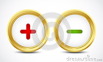 Plus Minus Buttons Stock Photos - Image: 28625833