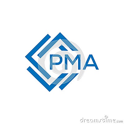 PMA Letter Logo Design On White Background. PMA Creative Circle Letter ...