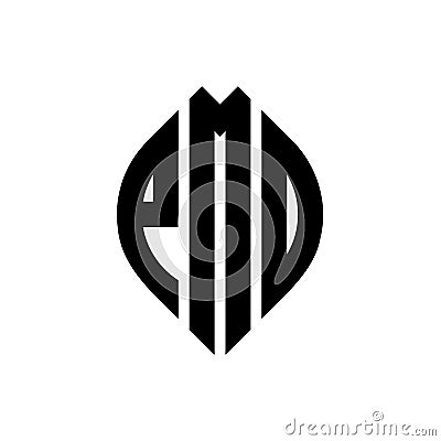 PMD Circle Letter Logo Design With Circle And Ellipse Shape. PMD ...