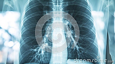 Pneumonic Lung And Pleural Fluid In X-ray Image Stock Photo ...