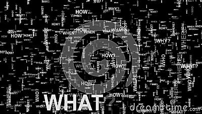 PNG Alpha.Looping Question Why,who,what, when, Where.Blue. Stock Video ...