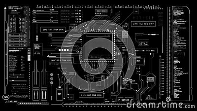 PNG Alpha.Technological Motherboard Electrical Circuit HUD with ...