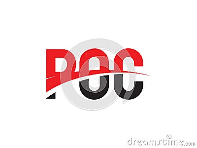 POC Letter Initial Logo Design Vector Illustration | CartoonDealer.com ...