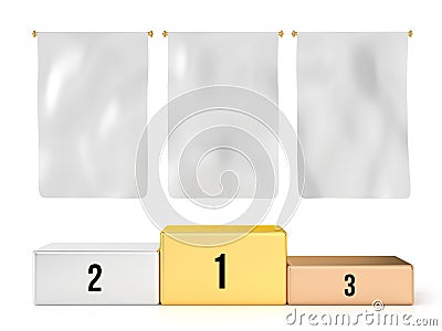 Podium With 3 Blank Flags Stock Image - Image: 35845841