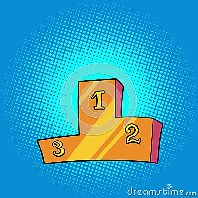Podium Winner, First Second Third Place Cartoon Vector | CartoonDealer ...