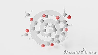 Podofilox Molecule 3d, Molecular Structure, Ball And Stick Model ...