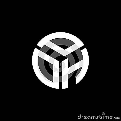 POH Letter Logo Design On Black Background. POH Creative Initials ...