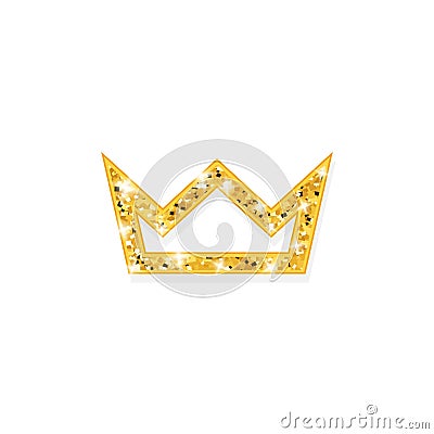 3 Point Crown Glitter Icon Vector Illustration | CartoonDealer.com ...
