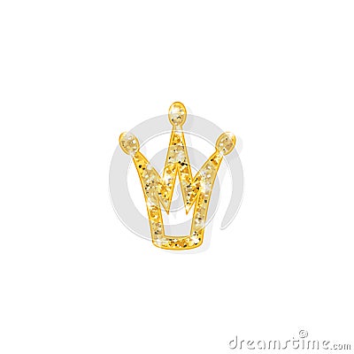 3 Point Crown Glitter Icon Cartoon Vector | CartoonDealer.com #299621585
