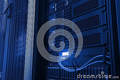 Point Of View Modern Mainframe Disk Storage In The Data Center Stock ...