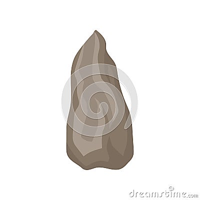 Pointed Stone, Tool Of Prehistoric Man Vector Illustration On A White ...