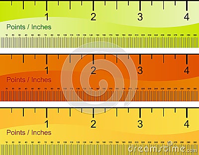 Points Inches Ruler Set Stock Photos - Image: 13236443