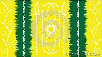 Fabric Kain Sasirangan Vector Typical Of The Banjar Tribe, Yellow And ...