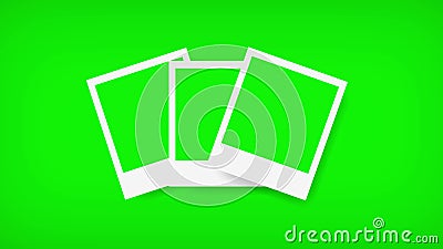Polaroids Frames with Green Screen for Your Photo. 4K Stock Video ...