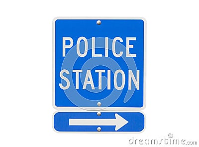 Police Station Sign Isolated Stock Images - Image: 34937154