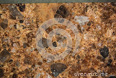 Polished Porphyry Stone Under The Magnifying Glass Stock Photo ...