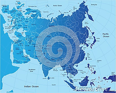 Political Map Of Eurasia Royalty Free Stock Photo - Image: 7255935