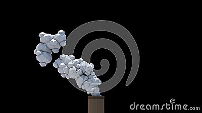 Low Poly Smoke 3d Animation. Stock Video - Video of environmental ...