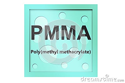 Poly(methyl Methacrylate) (PMMA) Polymer Symbol Isolated Stock Photo ...