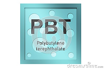 Polybutylene Terephthalate (PBT) Polymer On Blue Background Stock Photo ...