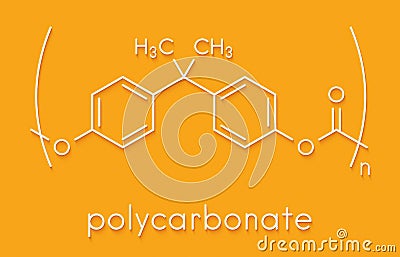Polycarbonate PC Plastic, Chemical Structure. Made From Phosgene And ...