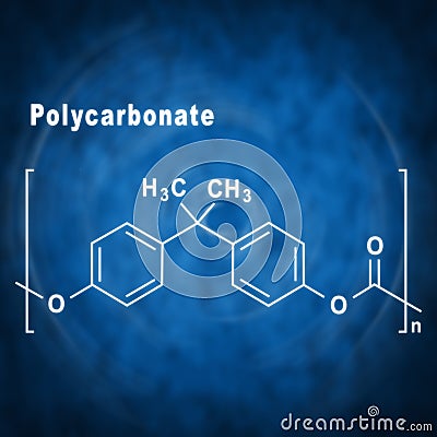 Polycarbonate PC, Structural Chemical Formula Stock Image ...