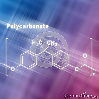 Polycarbonate PC, Structural Chemical Formula Stock Photography ...