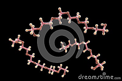 Polyethylene Glycol PEG . Hexaethylene Glycol Molecule, 3D Illustration ...