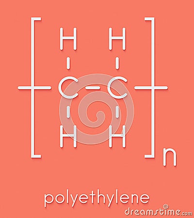 Polyethylene PE, Polythene, Polyethene Plastic, Chemical Structure ...